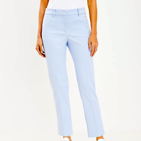 LOFT | Pants & Jumpsuits | Nwt Loft Riviera Slim Pants In Stripe | Poshmark
